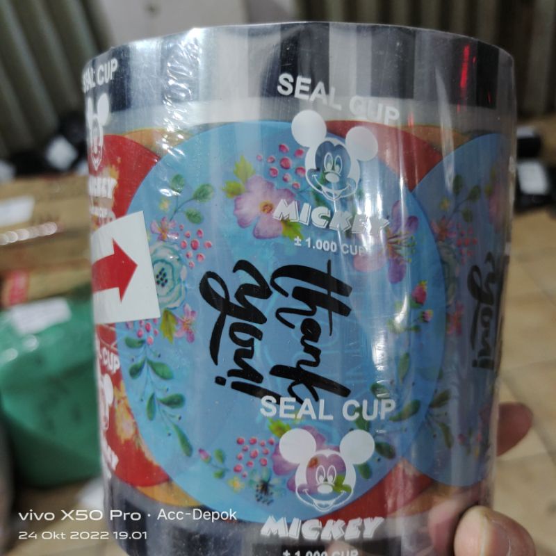 Jual PLASTIK LID CUP SEALER MOTIF DRINK POLOS BUAH DAUN TEH KARTUN ...
