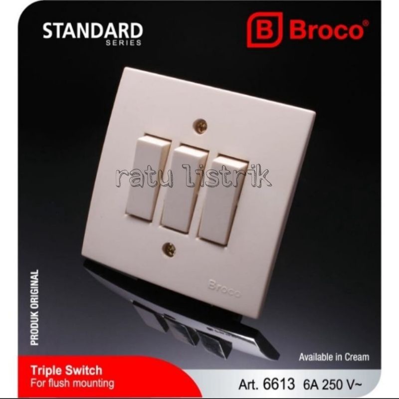 Jual Broco Ib saklar Triple Tiga Broco / Ib Triple Broco | Shopee Indonesia