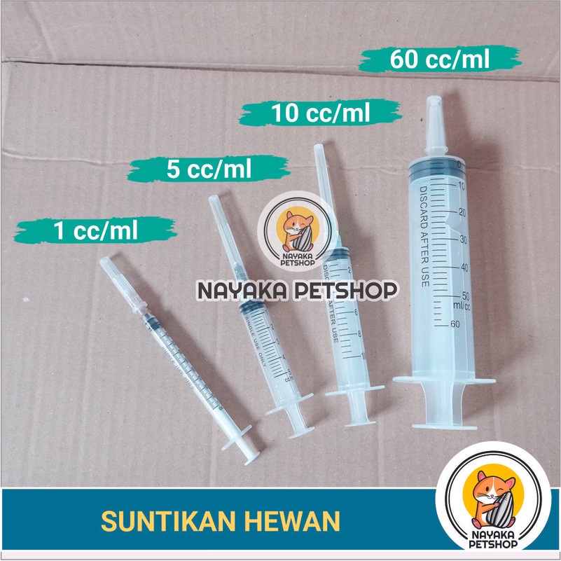 Jual Suntikan Hewan 1 CC ML Obat Syringe Spuit Alat Suntik Vaksin Jarum Spet Injeksi Ternak ...