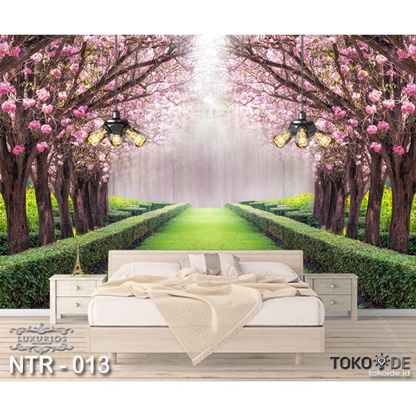 Jual Wallpaper Custom 3d Pohon Sakura Walpaper Hiasan Dinding