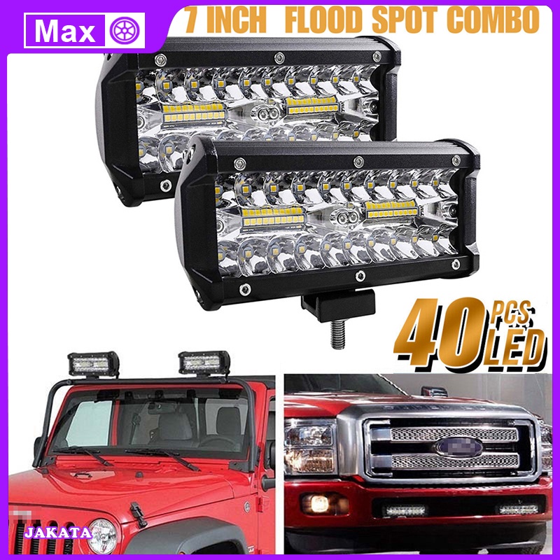 Jual lampu tembak motor mobil Jeep truk off-road 40 LED susun 12 volt ...