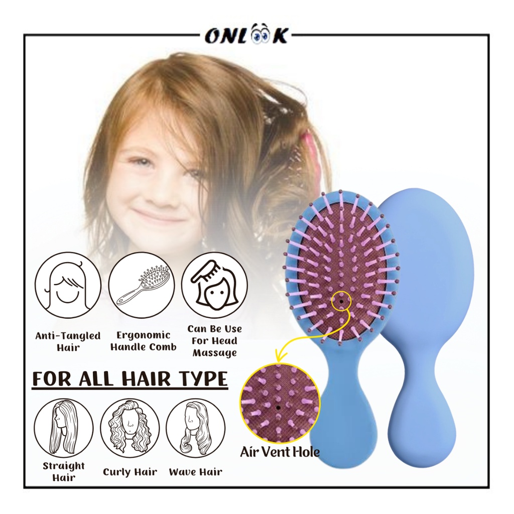 Jual Sisir Rambut Untuk Anak Dewasa Anti Kusut Anti Rontok / Mini Hair ...