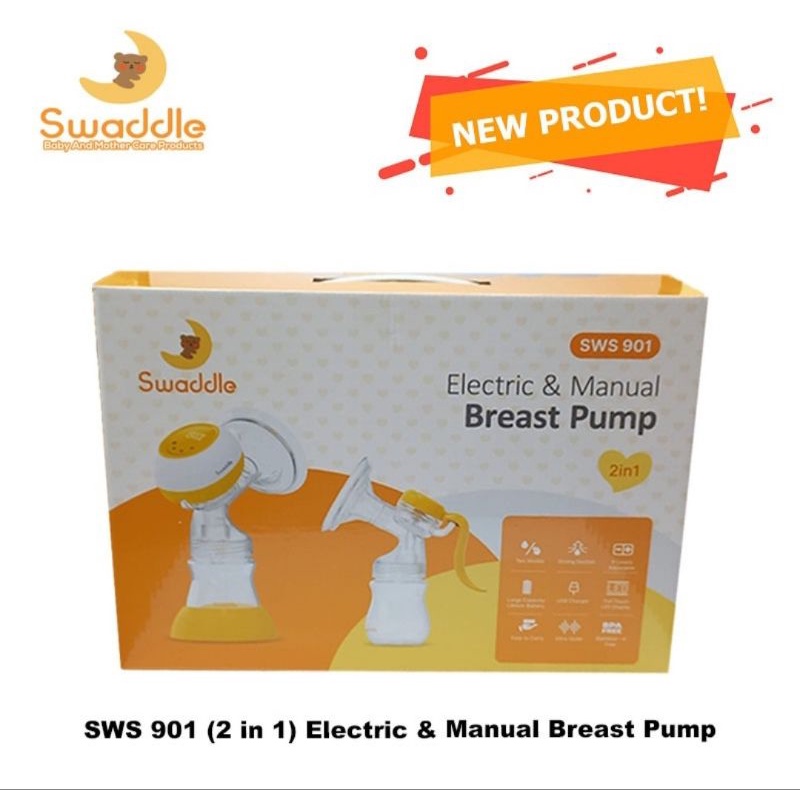Jual Swaddle Electric & Manual Breast Pump (SWS 901) | Shopee Indonesia