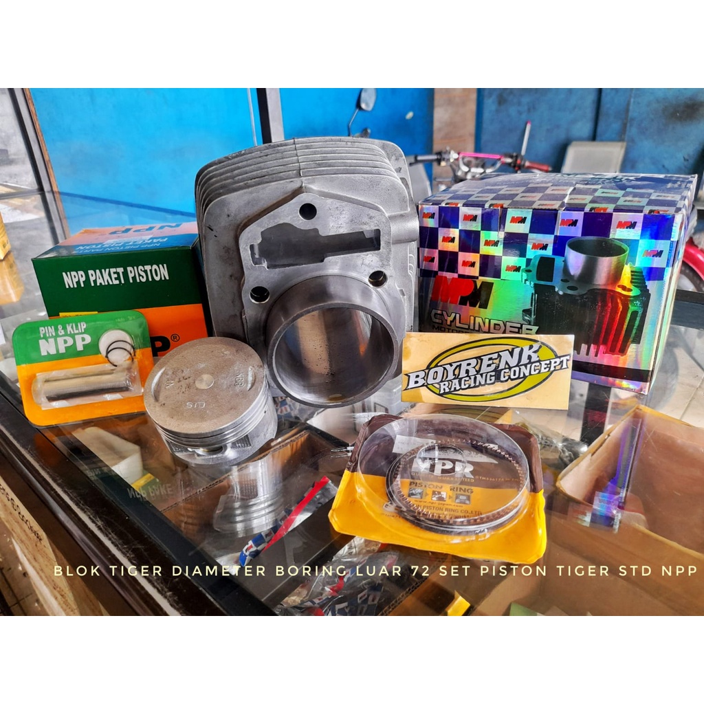 Jual CYLINDER BLOK TIGER LINER STD DAN 72 SET PISTON TIGER NPP PNP ...