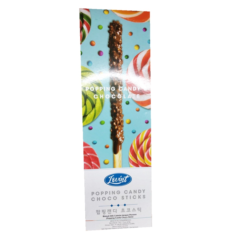 Jual LOVINT POPPING CANDY CHOCO STICKS 54g | Shopee Indonesia