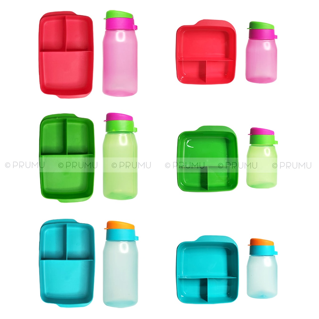 Jual PRUMU Lunch Box Set Kotak Bekal Botol Minum - Kotak Makan - Botol Air - Lunch Box | Shopee ...