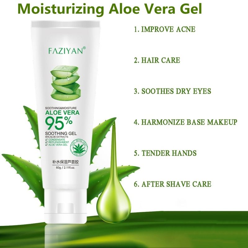 Jual Aloe Vera Gel Pelembab Gel Lidah Buaya Hydrating Moisturizing Aloe
