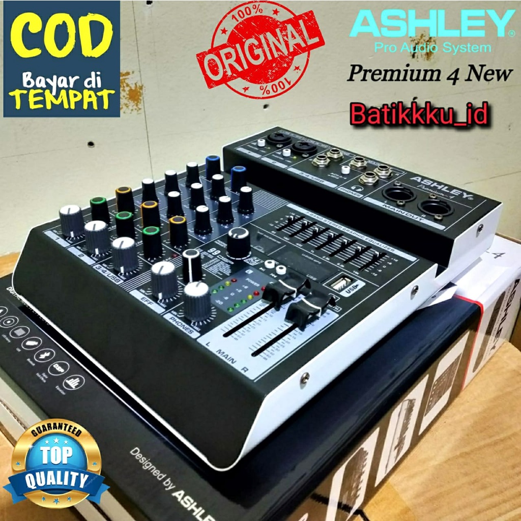 Jual Mixer ASHLEY PREMIUM 4 PREMIUM4 4CH ORIGINAL TERBARU 99 DSP | Shopee Indonesia