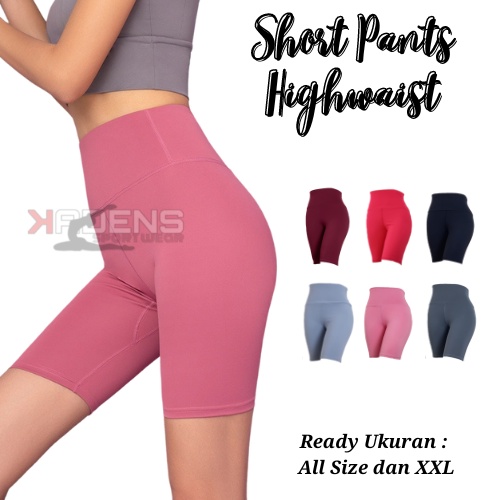 Jual Celana Pendek Highwaist/Leggingg Pendek Highwaist Sport/Fitness ...