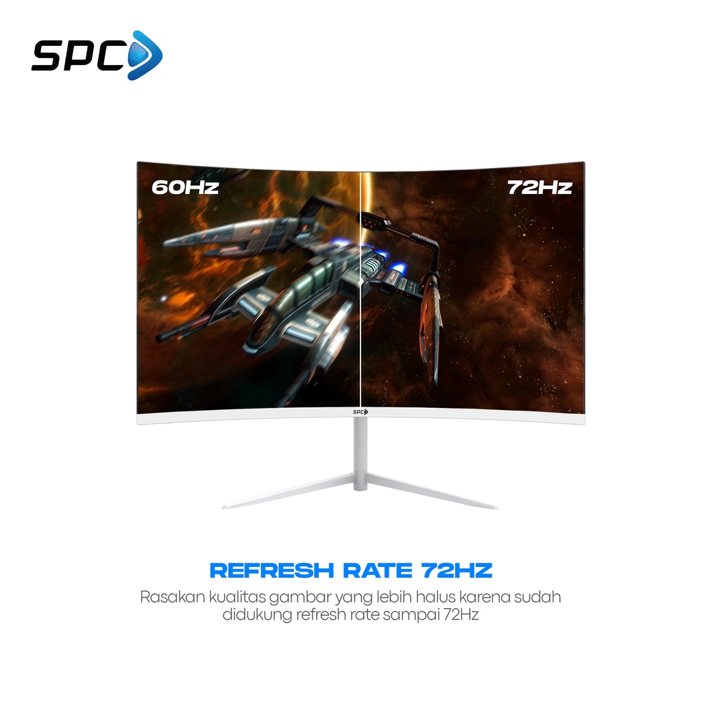 Jual Monitor SPC Gaming LED Full HD 24 inch Curve | Shopee Indonesia