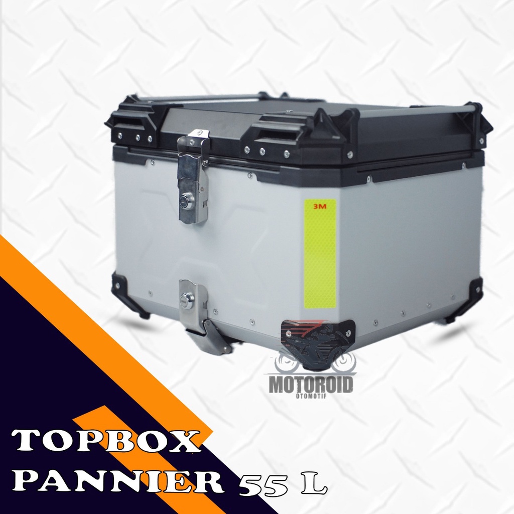 Jual Top box motor pannier alumunium impor 55 liter kunci model x ...
