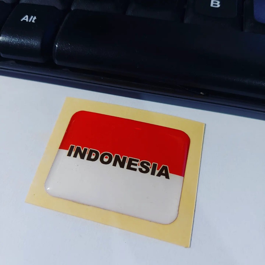 Jual Sticker Resin Timbul Merah Putih INDONESIA Stiker Lentur 3D ...