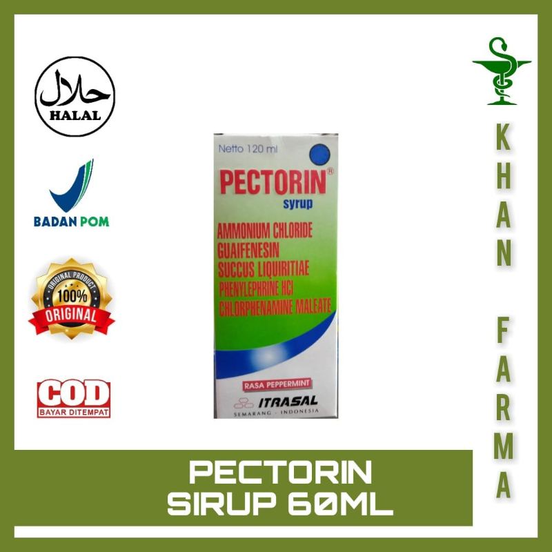 Jual PECTORIN SIRUP UNTUK BATUK BERDAHAK DAN PILEK RASA PEPPERMINT ...