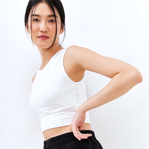 Jual FitYou Monna Crop tank Sport bra wanita with cup paddings | Shopee ...