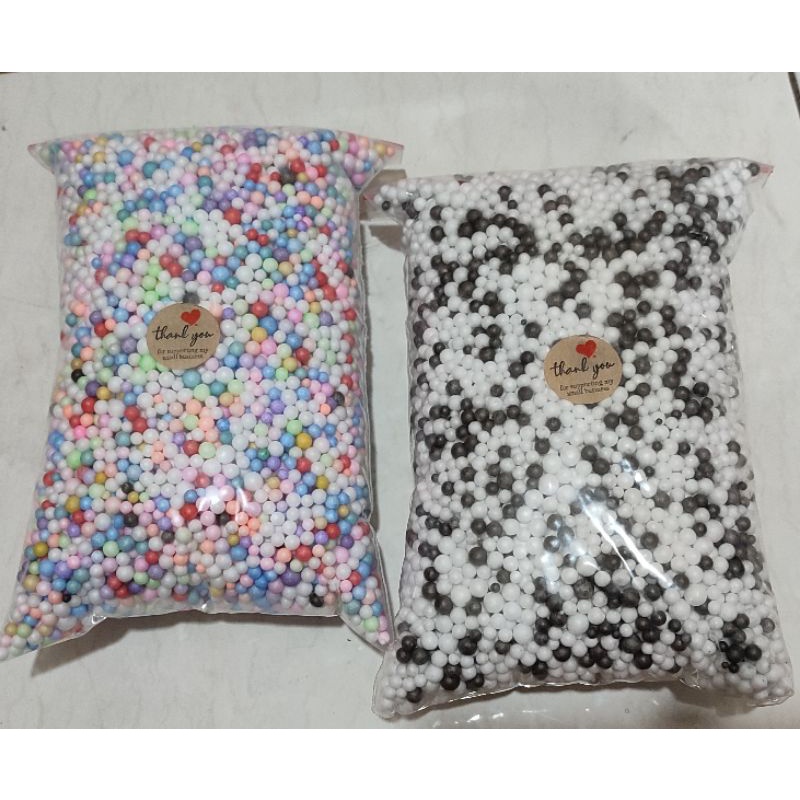 Jual Butiran Styrofoam warna warni kemasan 16x25 cm klip volume 1400 ml ...