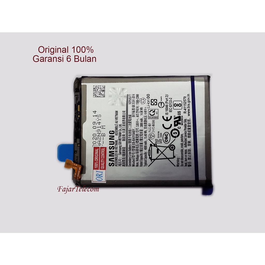 Jual Baterai Samsung Galaxy A51 SM-A515F Model EB-BA515ABY Original | Shopee Indonesia
