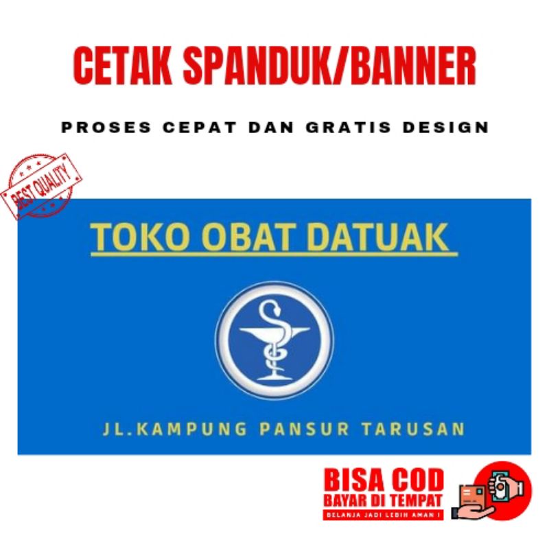 Jual CETAK SPANDUK 3M X 1M,GRATIS DESIGN KHSUSU PEMESANAN BANYAK ...