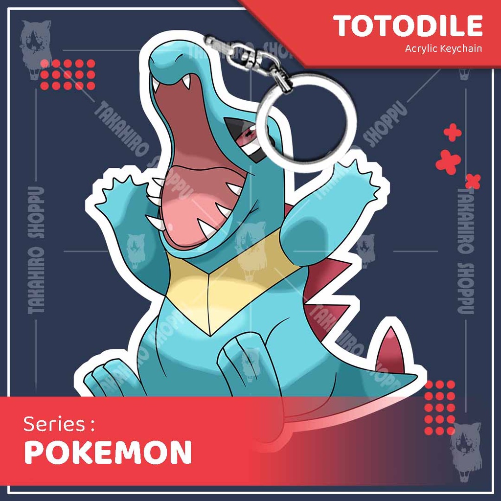 Jual Gantungan Kunci / Keychain Akrilik Pokemon TOTODILE | Shopee Indonesia