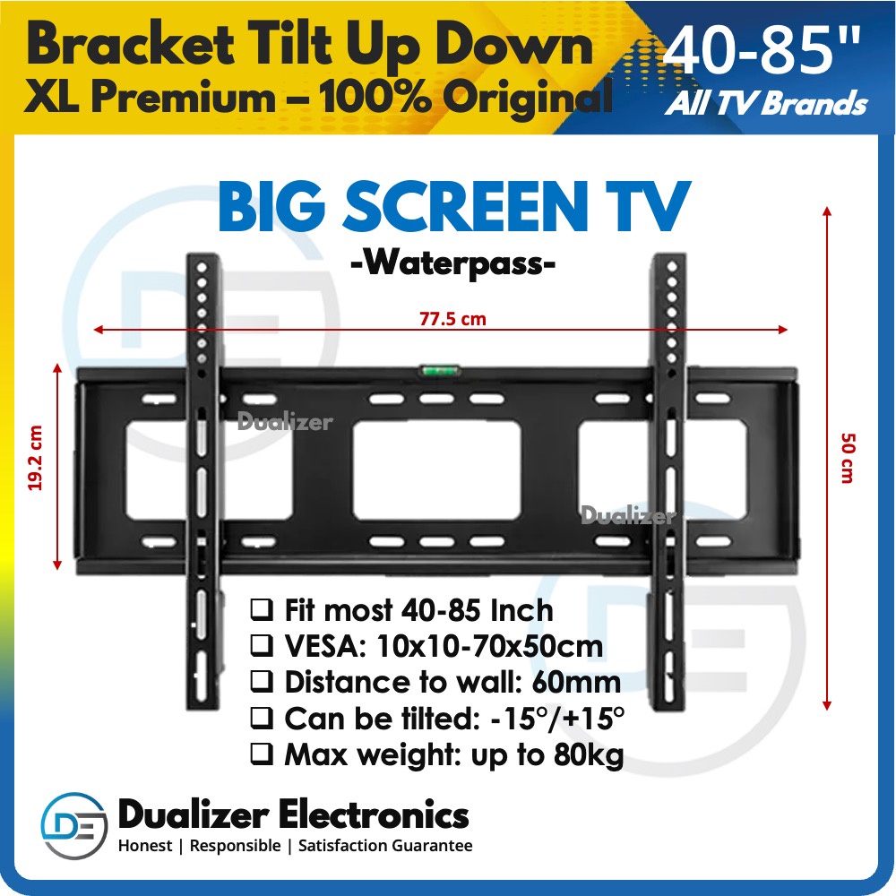 Jual Bracket TV Plasma Curved UHD 4K-8K 80 75 70 65 60 55 50 Inch ...