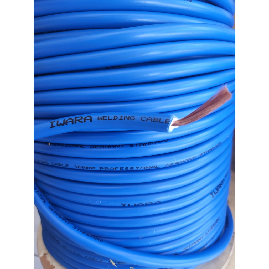 Jual IWARA Kabel Las Full Tembaga Welding Cable Mesin Las 16mm Biru ...