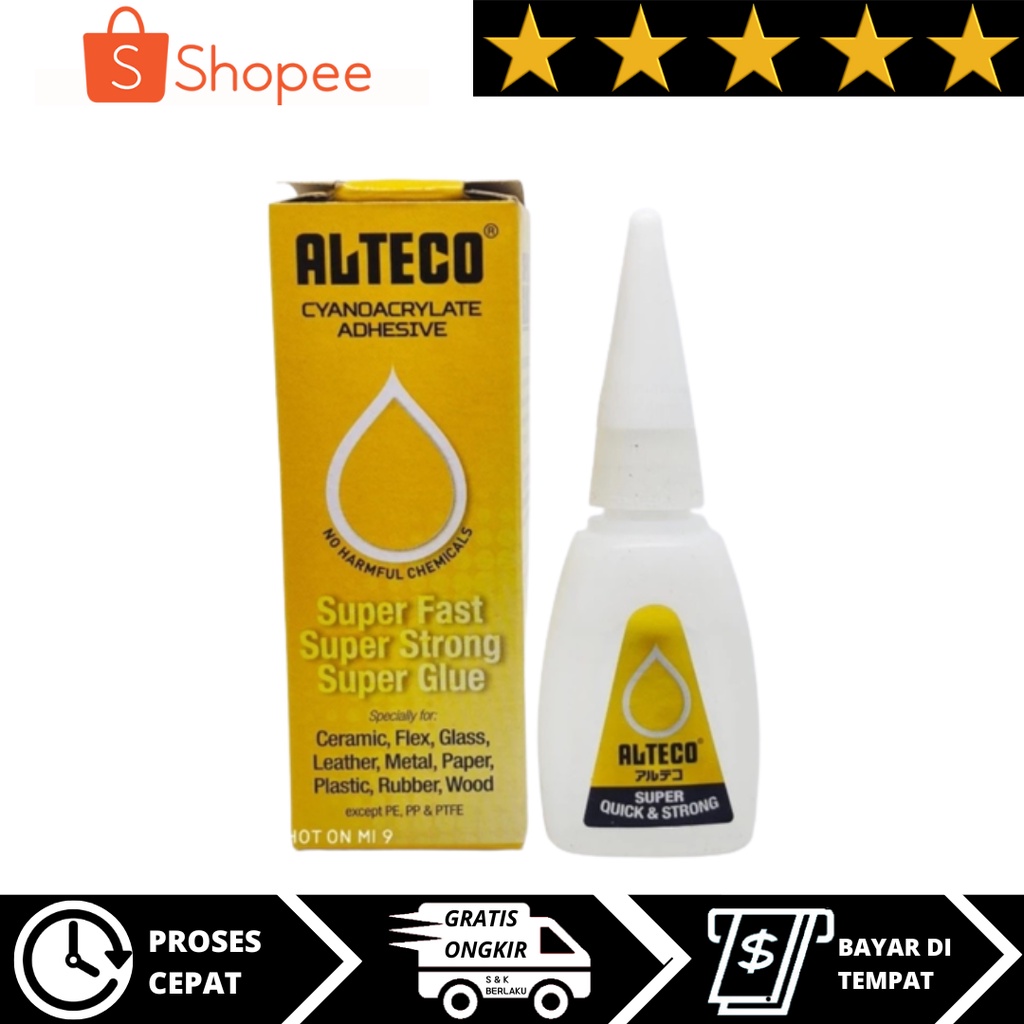 Jual Lem Alteco Super Glue Lem G Cyanoacrylate Adhesive Lem Korea Alteco Lem Besi Kayu Plastik ...