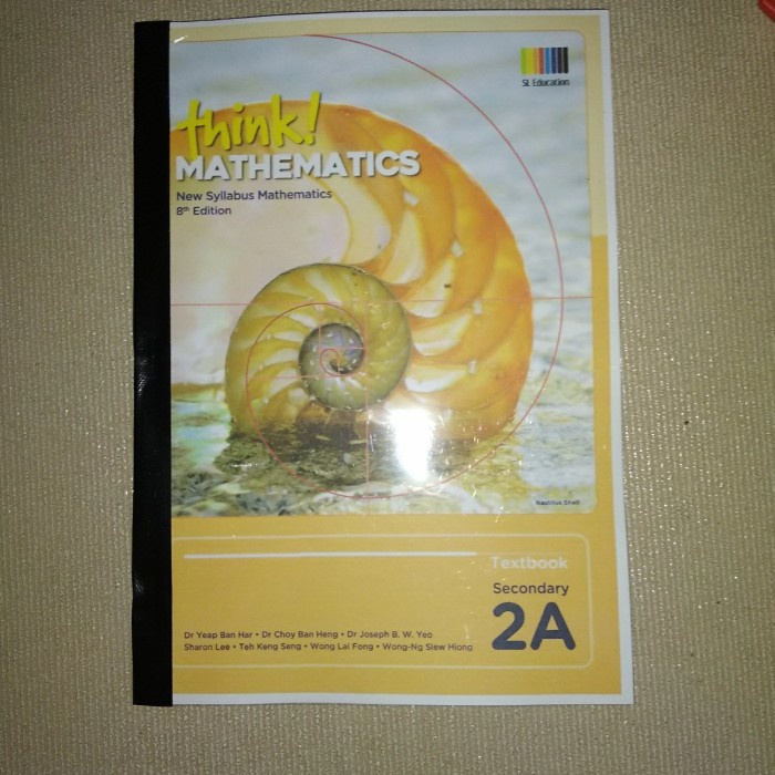 Jual Book Import Think! Mathematics Textbook 2A (Baca Keterangan ...