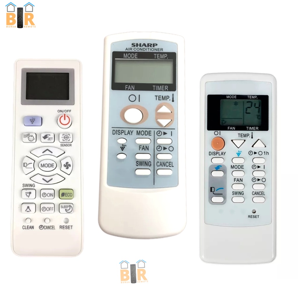 Jual Remot Remote AC SHARP ION PLASMACLUSTE MULTI RP TYPE 8006 8014 ...