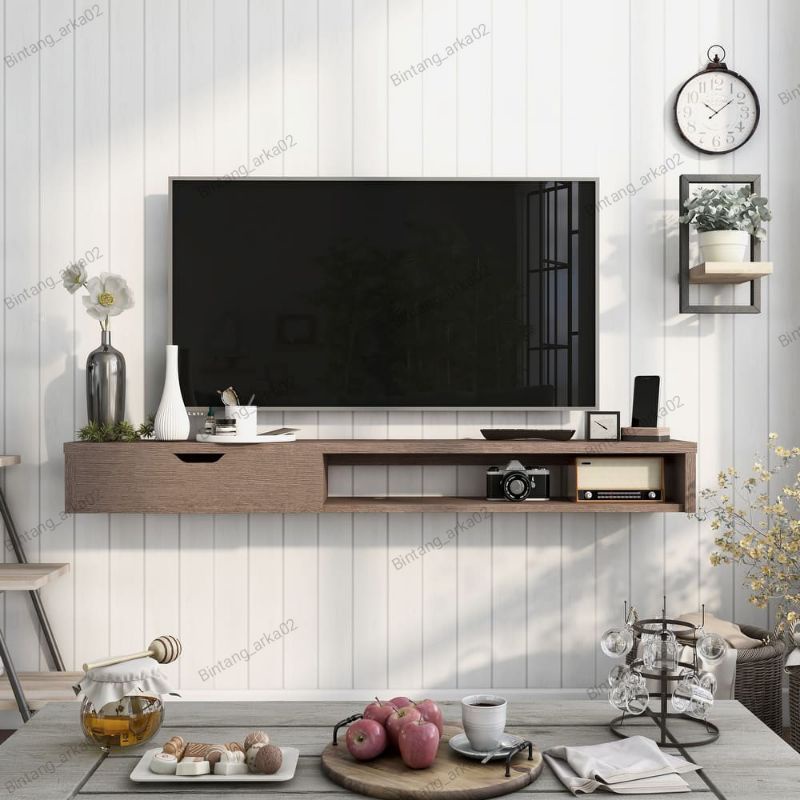 Jual Rak tv gantung minimalis rak gantung dinding | Shopee Indonesia