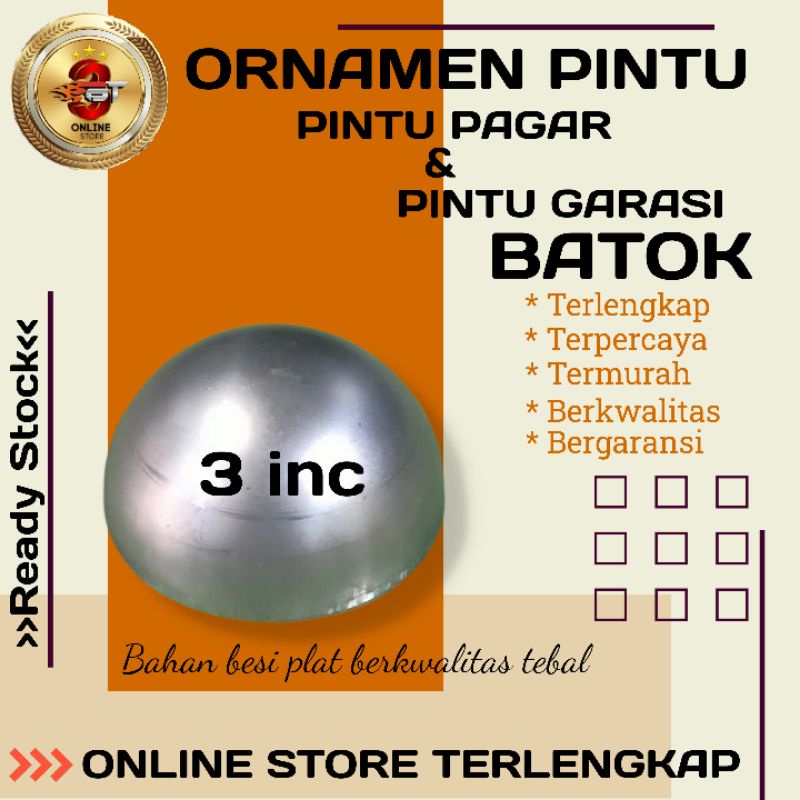 Jual Batok Pipa/Batok Pipa Bulat Ukuran 3inc Ornamen Pintu Pagar/Tangga ...