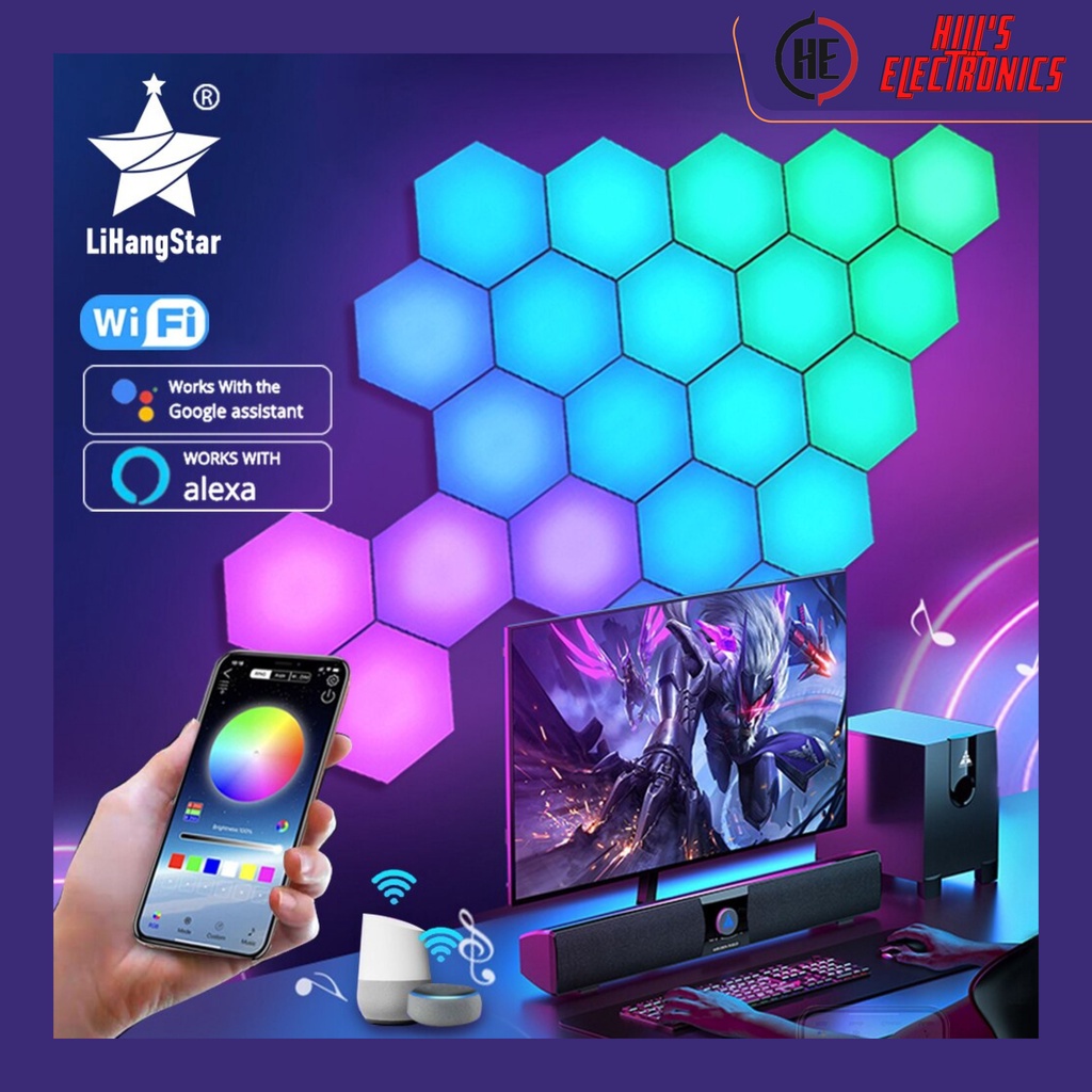 Jual Lampu Dinding Rgb Led Hexagon Honeycomb Wall Lamp Hias DECORE ...