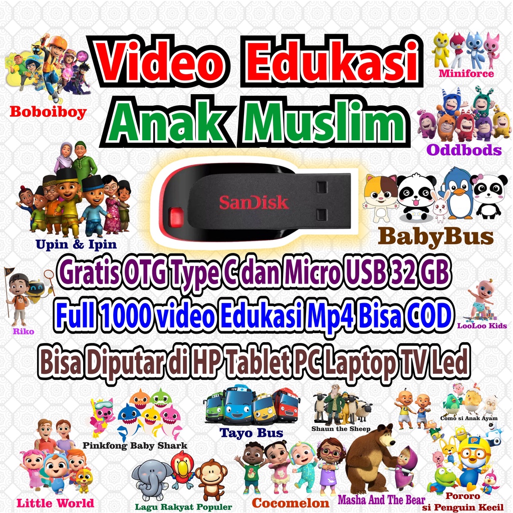 Jual FLASHDISK EDUKASI ANAK MUSLIM | Shopee Indonesia