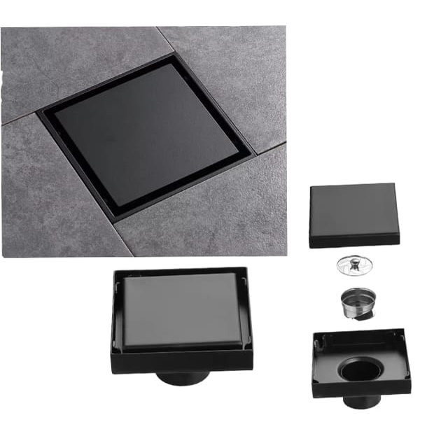 Jual Smart Floor Drain Stainless SUS 304 Black Hitam saringan Got Anti ...