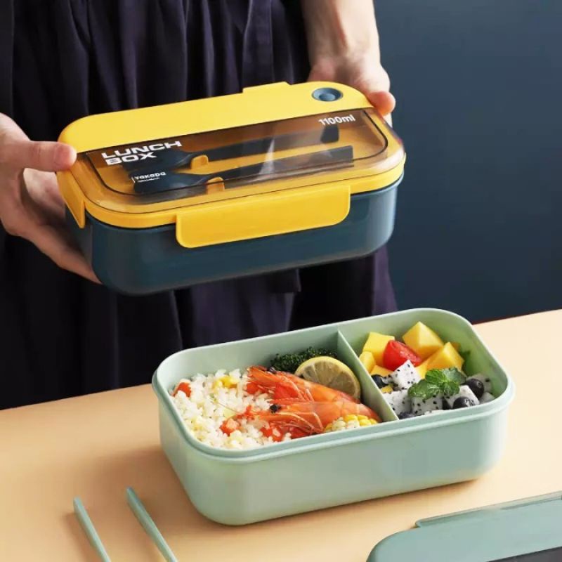 Jual LUNCH BOX YAKADA 1100ml KOTAK MAKAN PREMIUM BPA FREE | Shopee ...