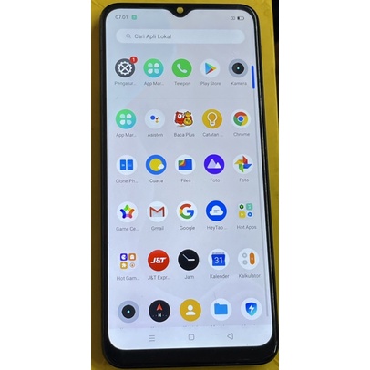 Jual lcd touchscreen+frame fullset realme C11 rmx2185 original bawaan ...