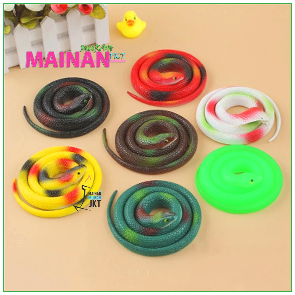 Jual MAINANKEI MAINAN ANAK MURAH ULAR KARET MINI 72CM PRANK ULAR ULARAN ...