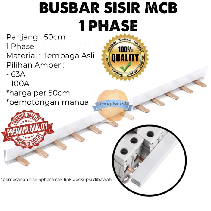 Jual Busbar Sisir Mcb 1 Phase Sisir Mcb 1P 63A 100A | Shopee Indonesia
