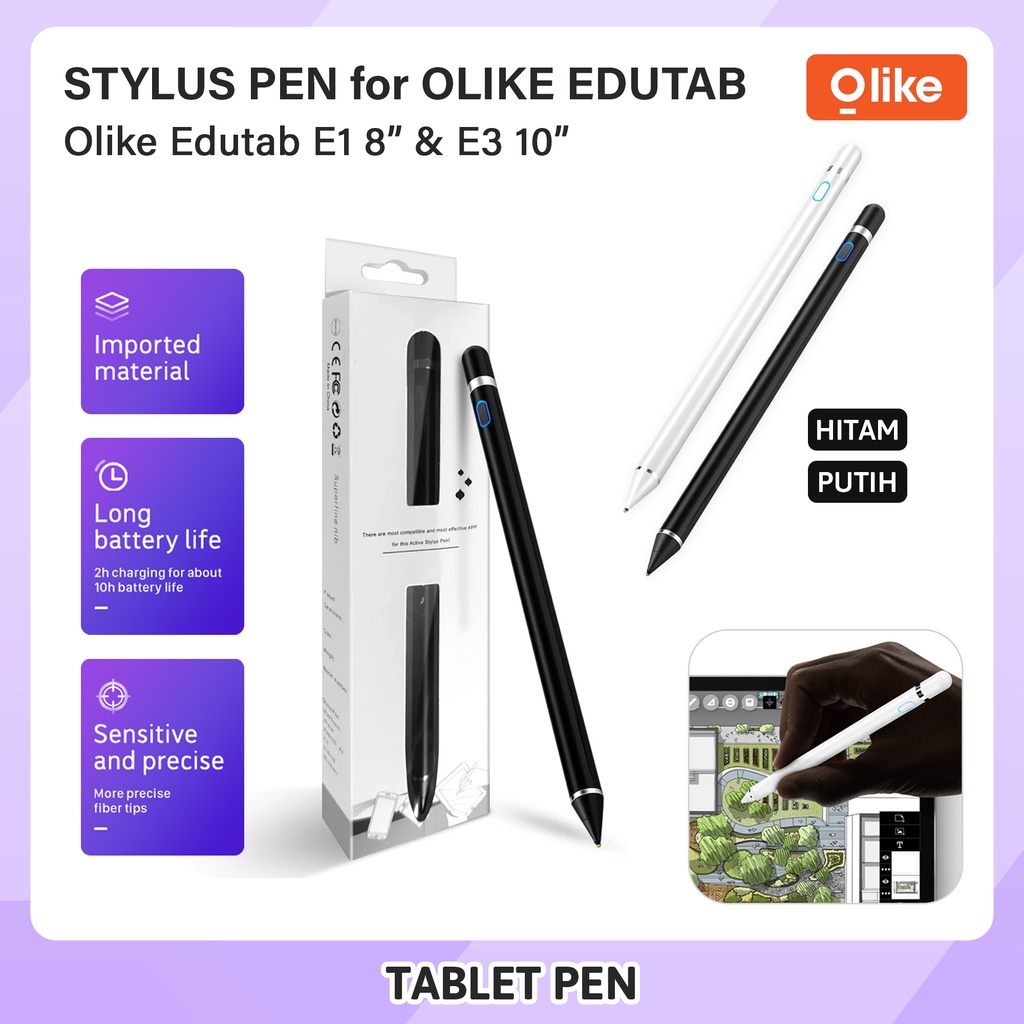 Jual Olike EduTab E1 E3 8 10 inch Smart Stylus Pen Tablet Pencil ...