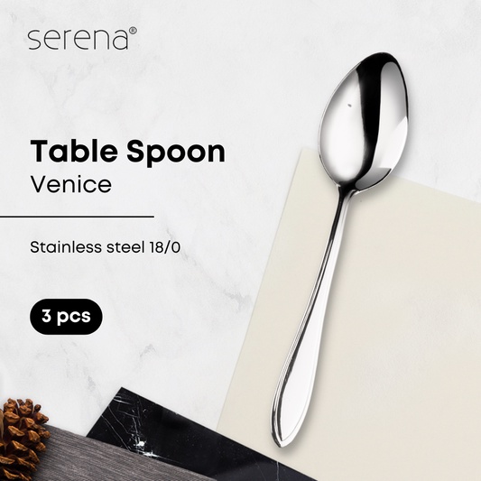 Jual Sendok Makan Stainless Steel Serena Venice - Table Spoon 3pcs ...