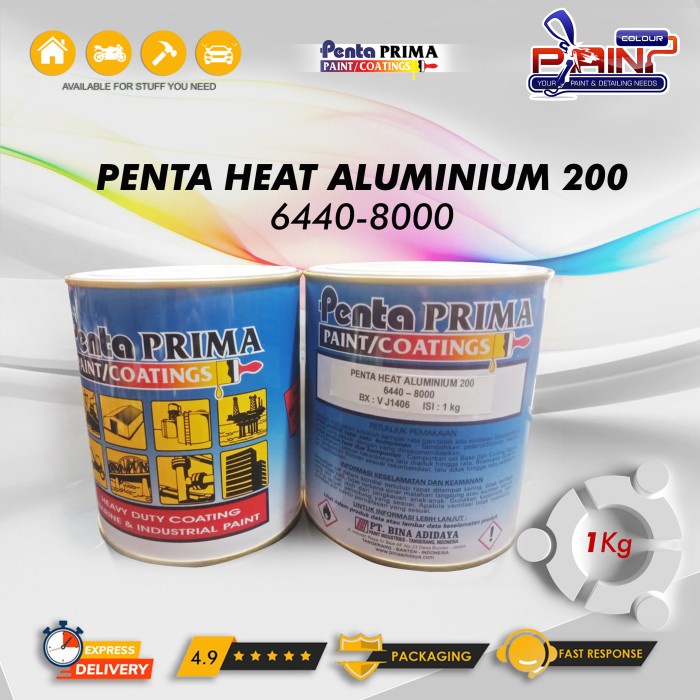 Jual PENTA HEAT RESISTANT ALUMINIUM PENTA PRIMA - CAT TAHAN PANAS 200°C ...