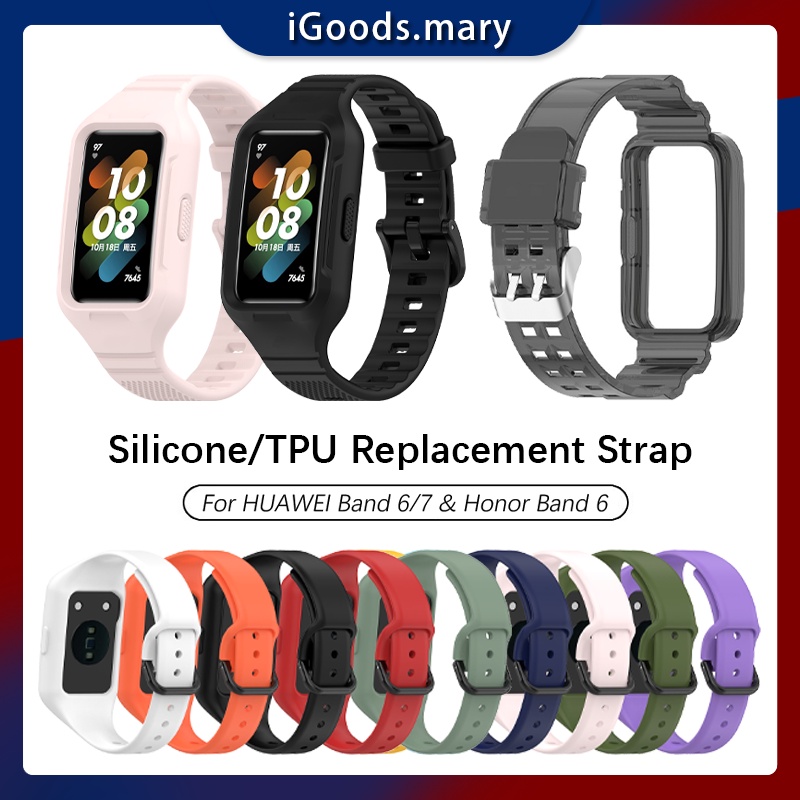 Jual Huawei Band 6 7 8 9 10 Silicone Strap Honor Band 6 Soft 2 in 1 ...