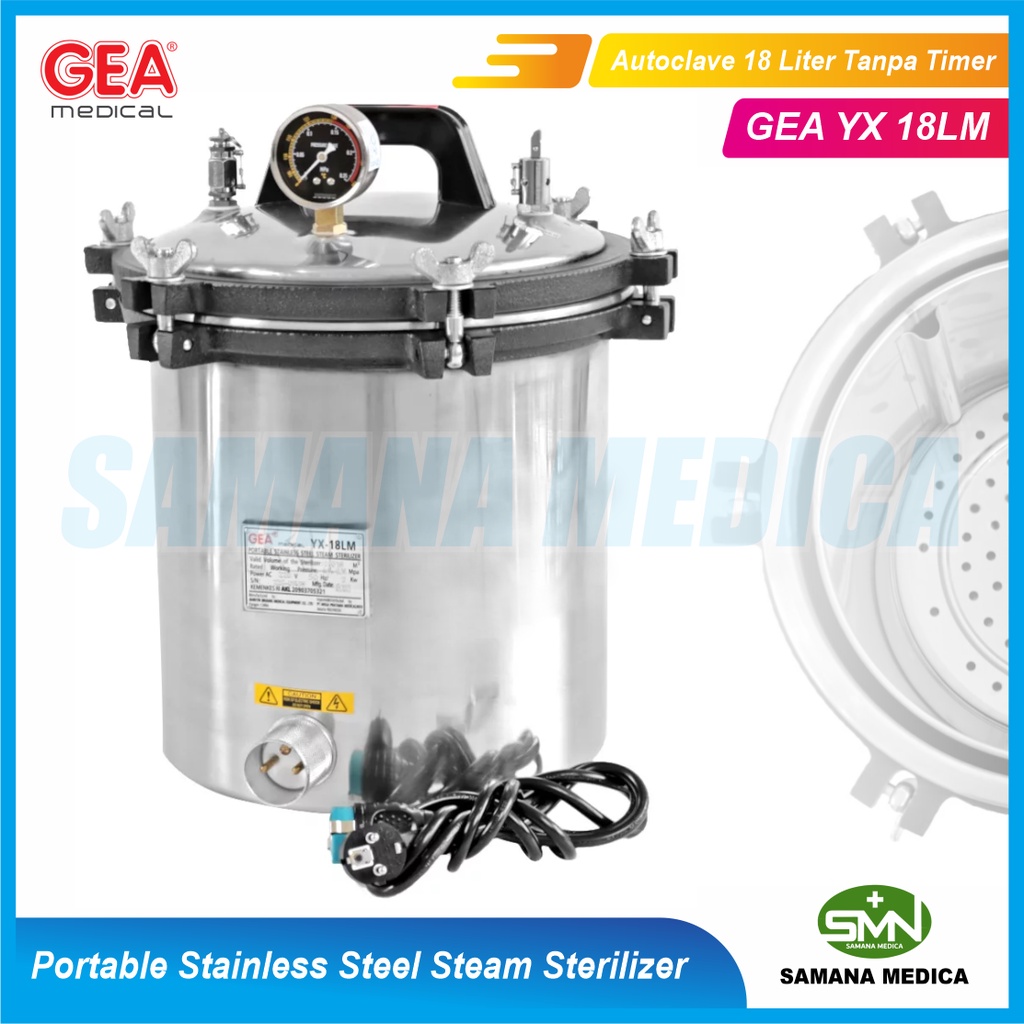 Jual Autoclave atau Autoklaf GEA YX 18LM Portable Stainless Steel Steam ...