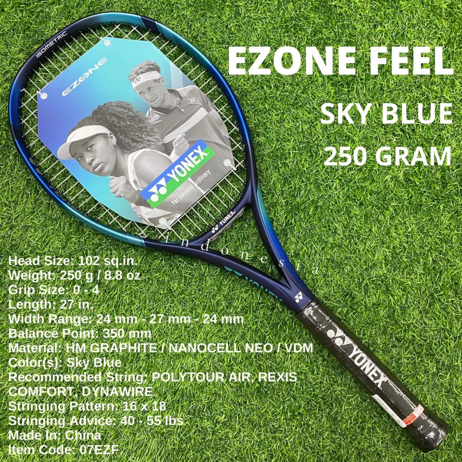 Jual Raket Tenis Yonex Ezone Feel 102 2022 250 Gr Sky Blue Yonex Tennis Racket Original | Shopee ...