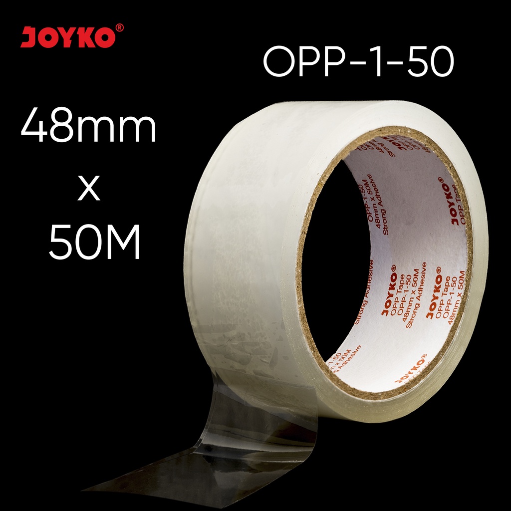 Jual Opp Tape Lakban Bening Joyko OPP-1-50M ~ 100M 48mm Strong Adhesive | Shopee Indonesia