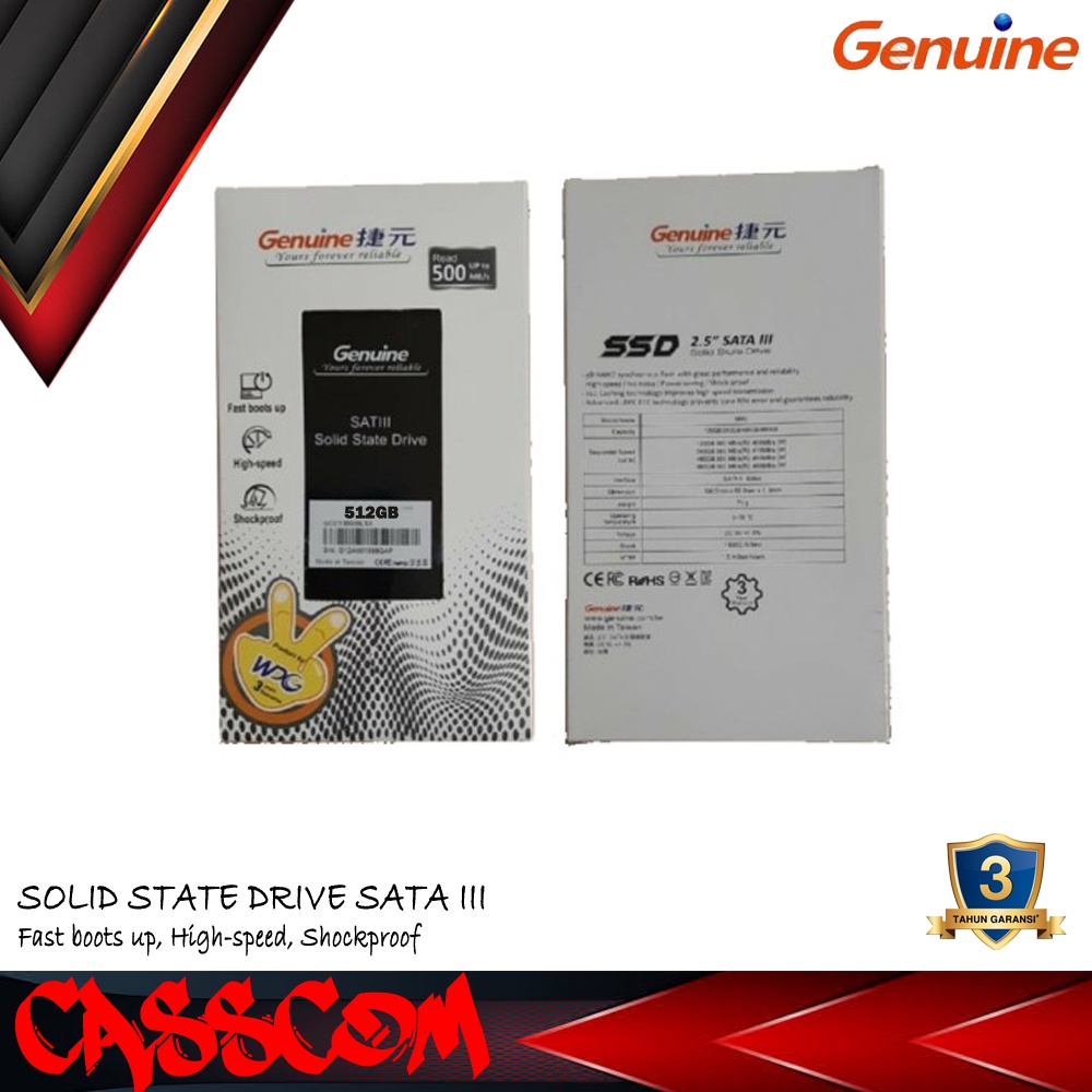 Jual SSD Genuine 512GB Sata 3 - Solid State Drive 3D Nand 512 GB 2.5 ...