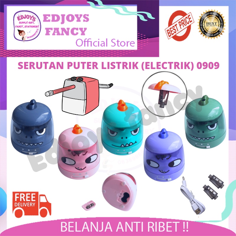 Jual Xiaolingjing Rautan elektrik Serutan pensil meja putar elektrik ...