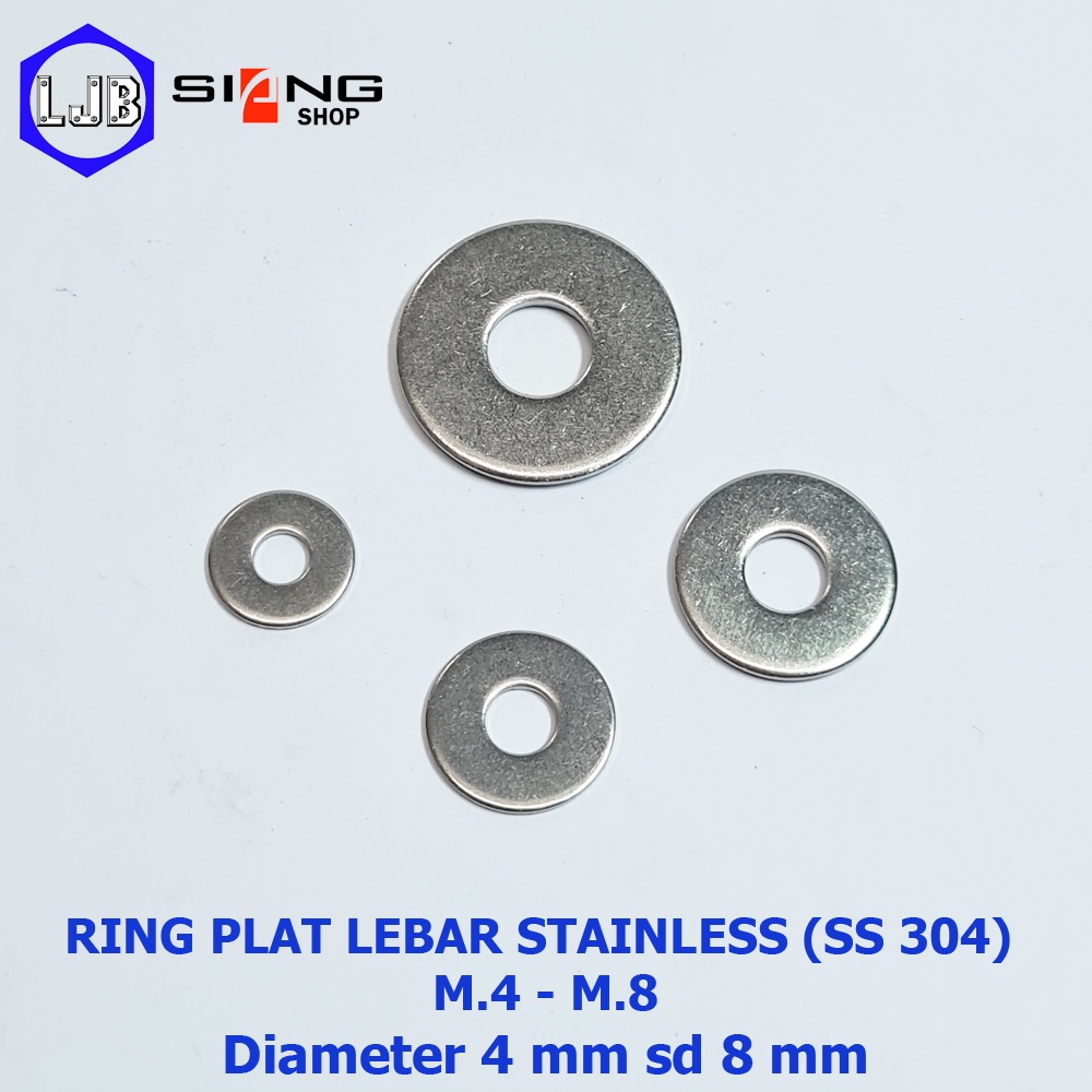 Jual Ring Plat Lebar M4-M8 Stainless 304 | Shopee Indonesia