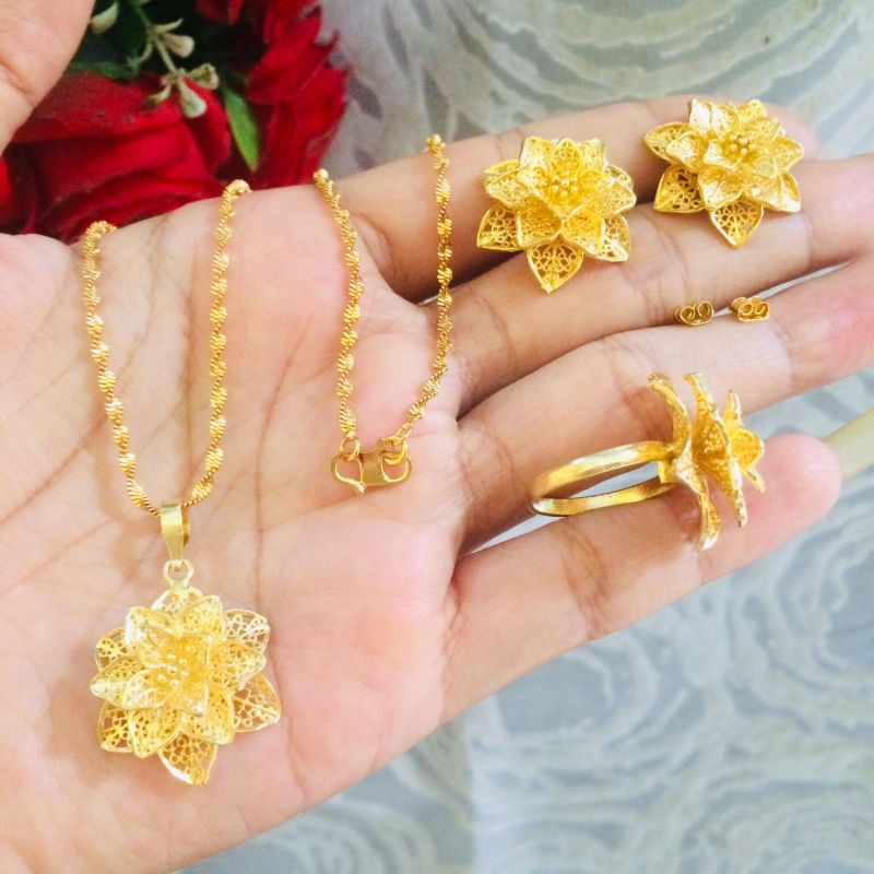 Jual set kenari alpaka/Kalung Xuping | Shopee Indonesia