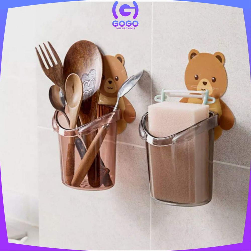 Jual GOGO-C452 Rak Tempel Tempat Sikat Gigi Bear Rak Serbaguna Kamar ...