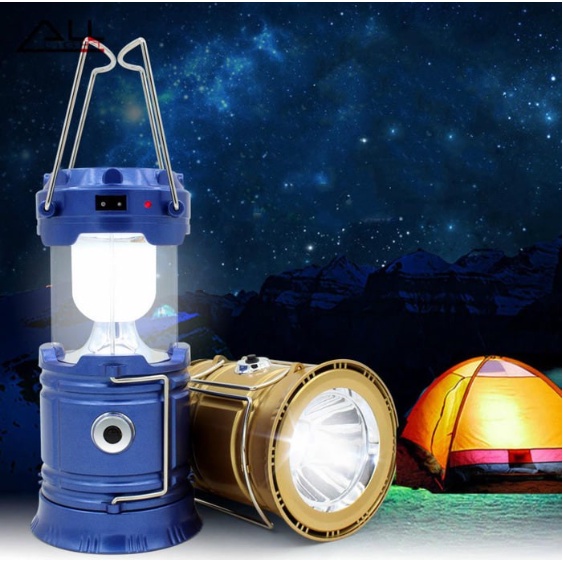 Jual LAMPU EMERGENCY LED LENTERA TARIK CAMPING TENAGA SOLAR & CHARGER ...