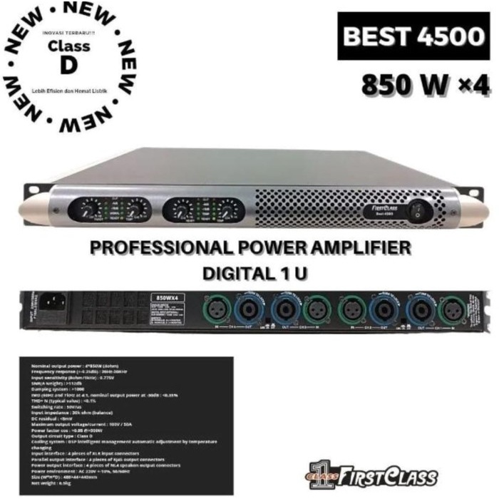 Jual Power Amplifier Firstclass Best4500 4 Channel Original Ampli Best ...